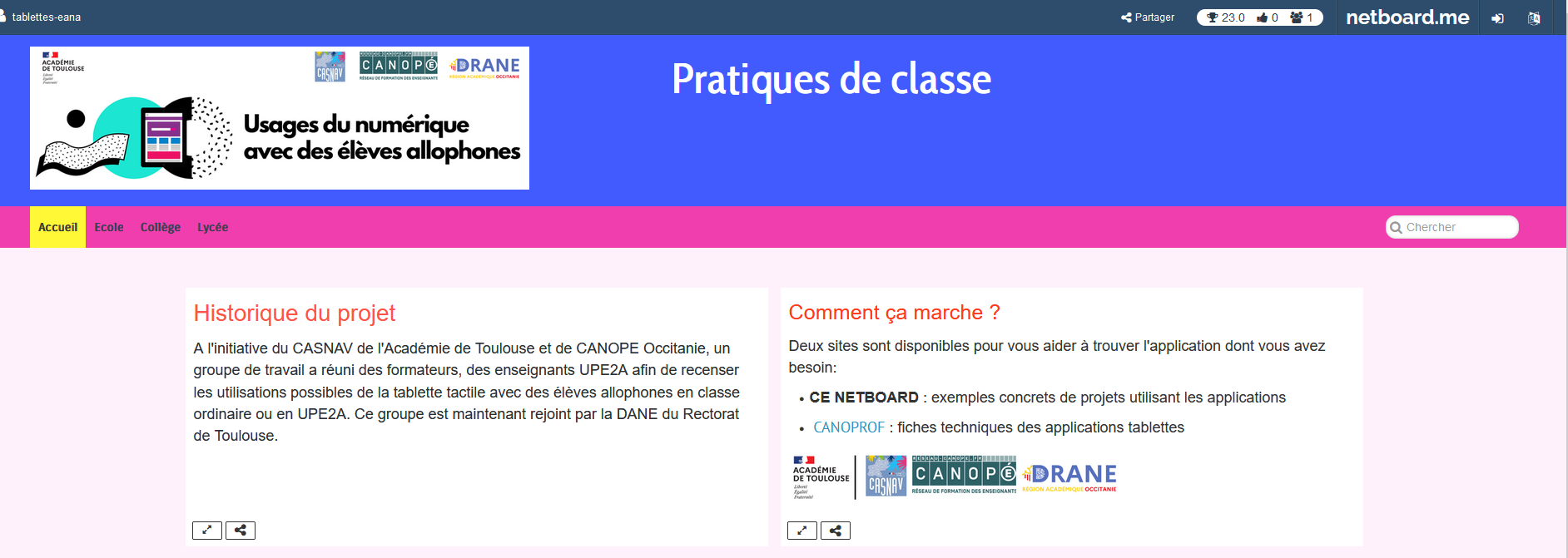 Usage du numérique avec des élèves allophones | DRANE